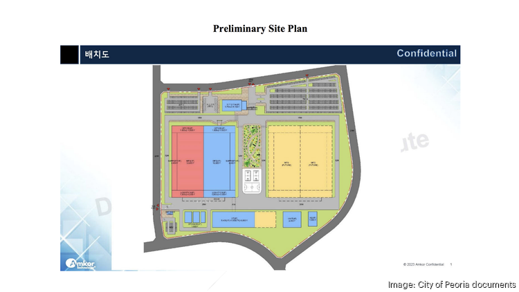 Here's what site Amkor will build its new semiconductor packaging plant on in metro Phoenix ...