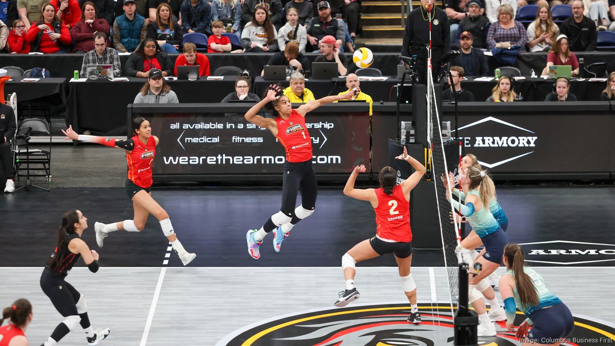 Columbus Fury, new pro volleyball team, in action at Nationwide Arena ...