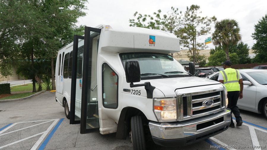 Visually impaired people in Central Florida ride transportation ...