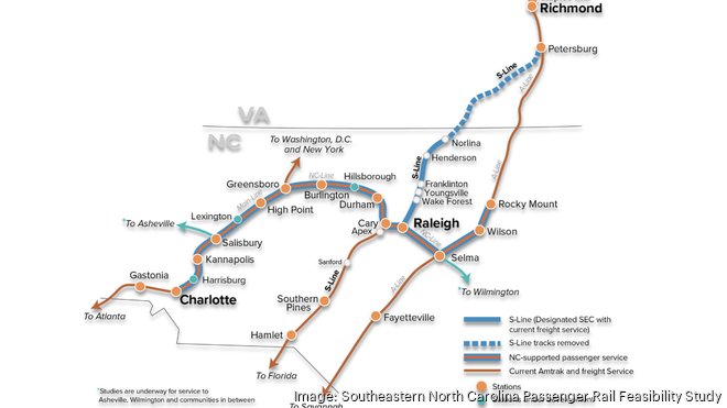 What Raleigh to Wilmington Amtrak route could look like - Triangle ...