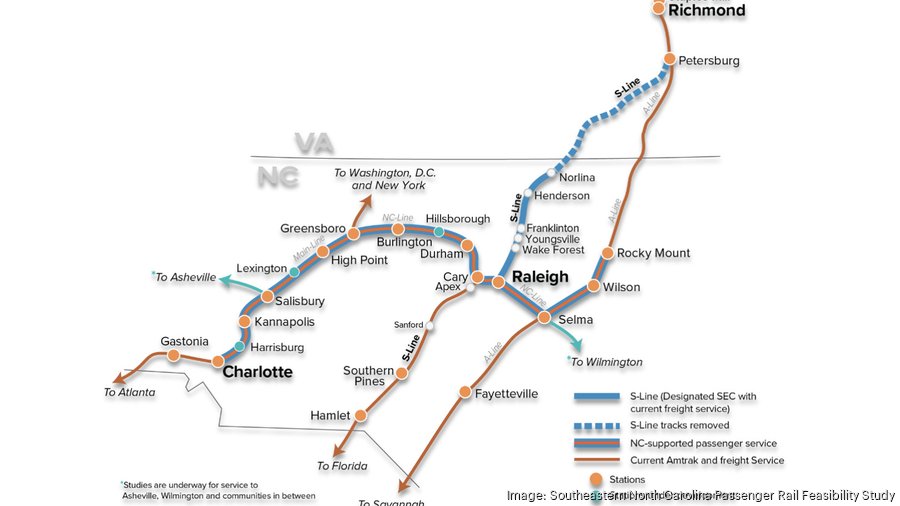 What Raleigh to Wilmington Amtrak route could look like - Triangle ...