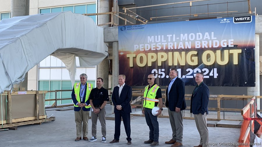 Orlando International Airport Terminal C pedestrian bridge milestone ...