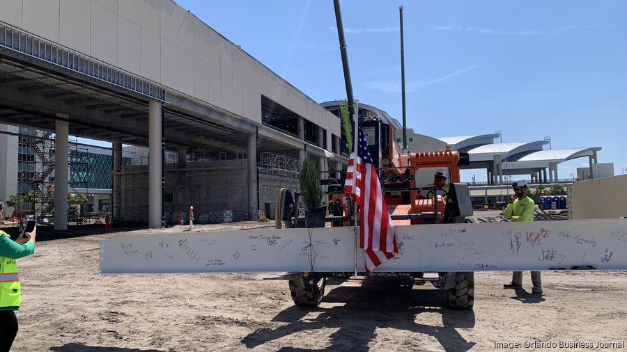 Orlando International Airport Terminal C pedestrian bridge milestone ...