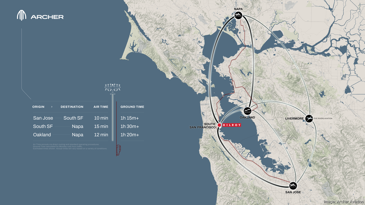 Archer signs MOU to develop Bay Area urban air mobility network hub at ...