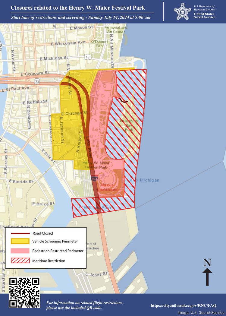 U.S. Secret Service shares security zone maps for 2024 RNC in Milwaukee ...
