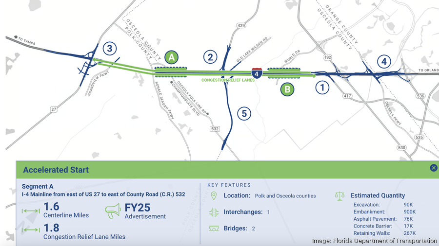 FDOT seeks permits for Interstate 4 projects in Osceola, Polk - Orlando ...