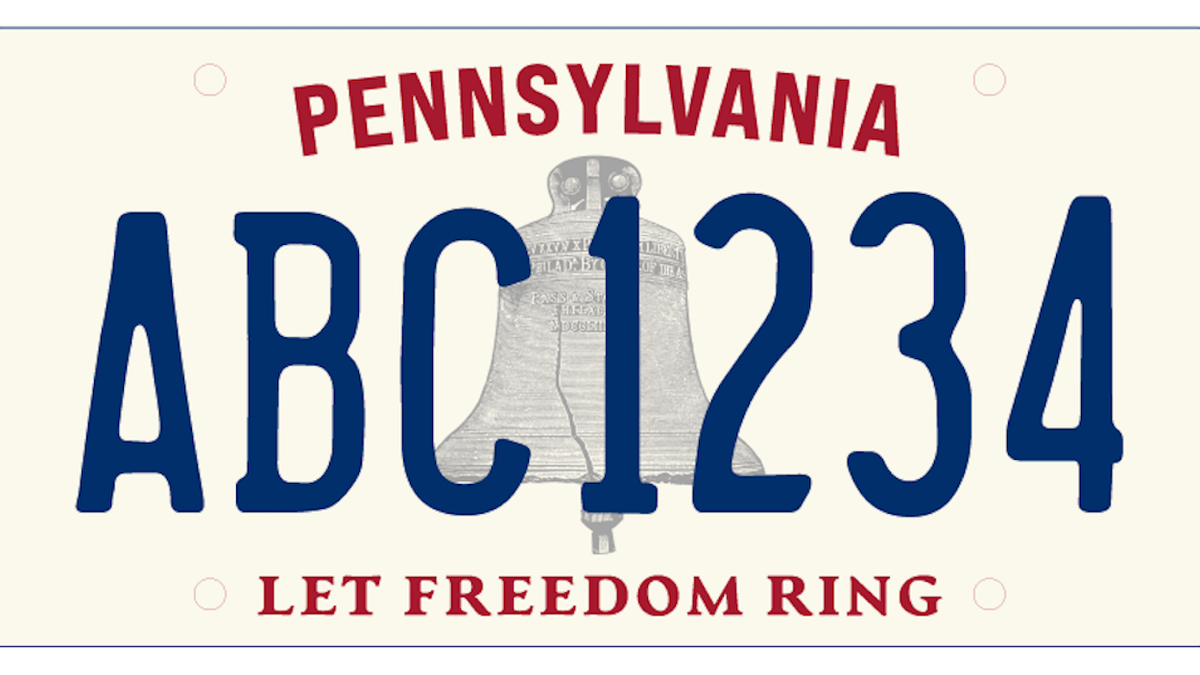 Pennsylvania unveils new license plate tied to 250th birthday of ...