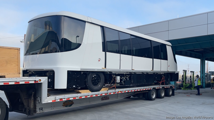 Final 4 People Mover train cars arrive at LAX - L.A. Business First
