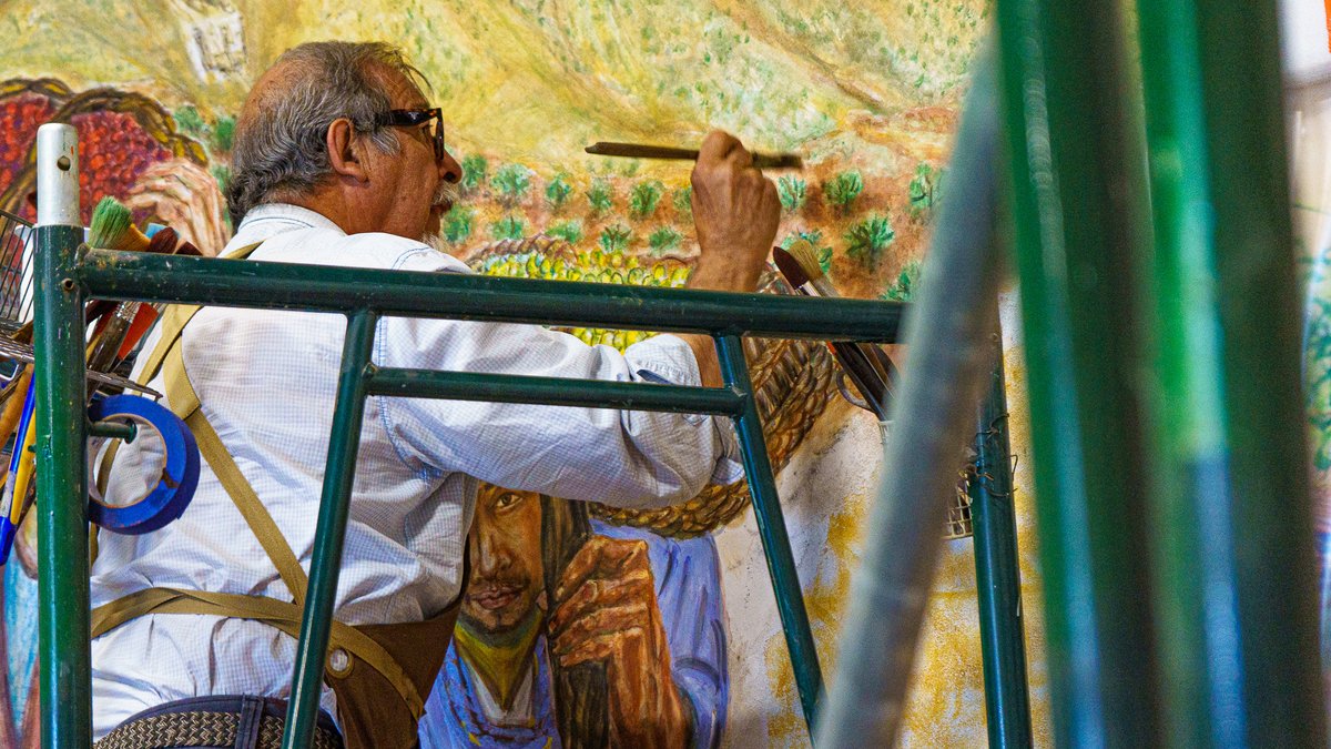 Monumental 2,500-square-foot fresco project underway at Albuquerque ...