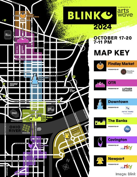Where Blink Cincinnati will happen in 2024: Official boundaries - Cincinnati Business Courier