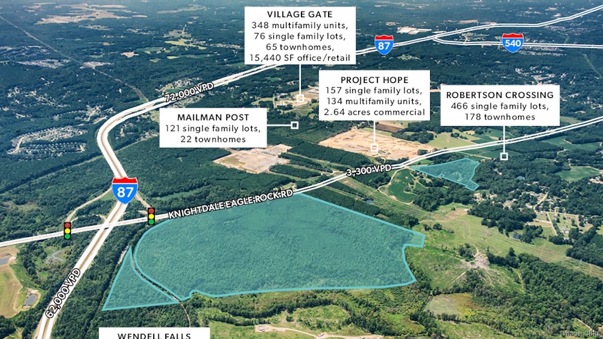 175 acres for development outside Raleigh hits market - Triangle ...