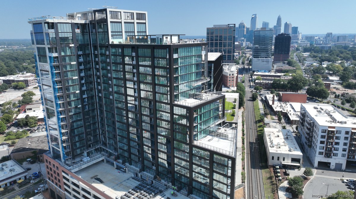 Portman Holdings wrapping up South End apartment tower - Charlotte ...