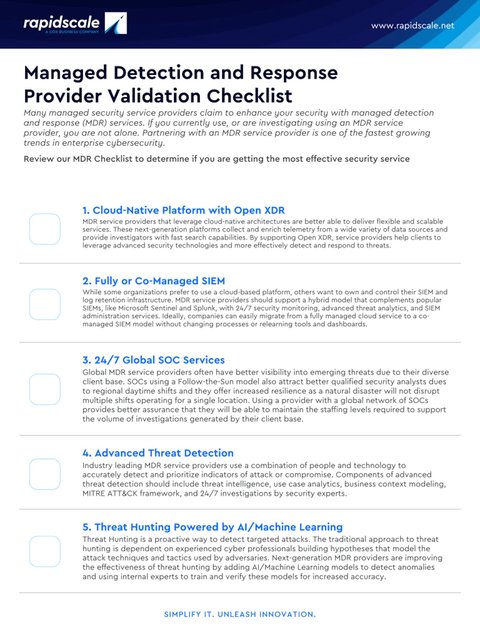 Checklist: How to select the right managed detection and response (MDR ...