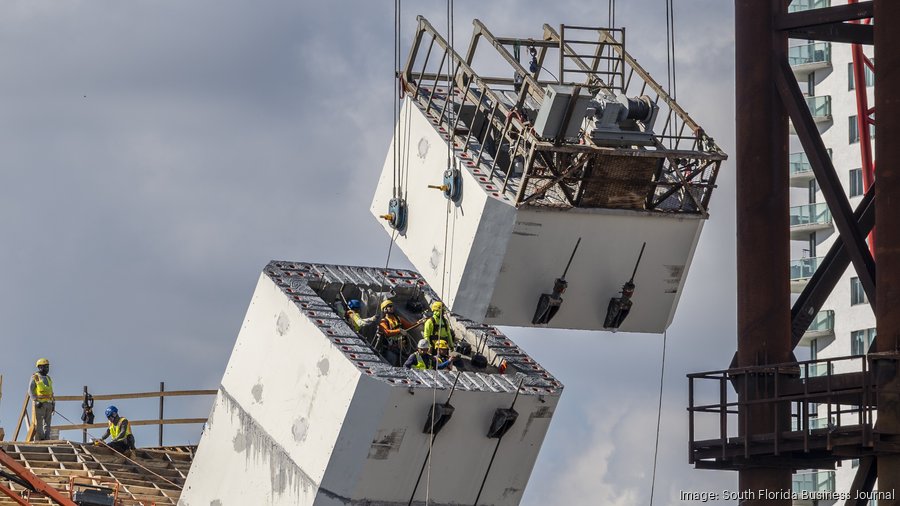 I-395 signature bridge construction in Miami makes progress - South ...