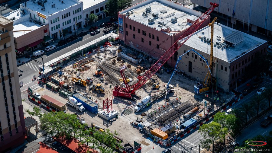 Tampa Bay construction aerial photography from Midtown Tampa to ...