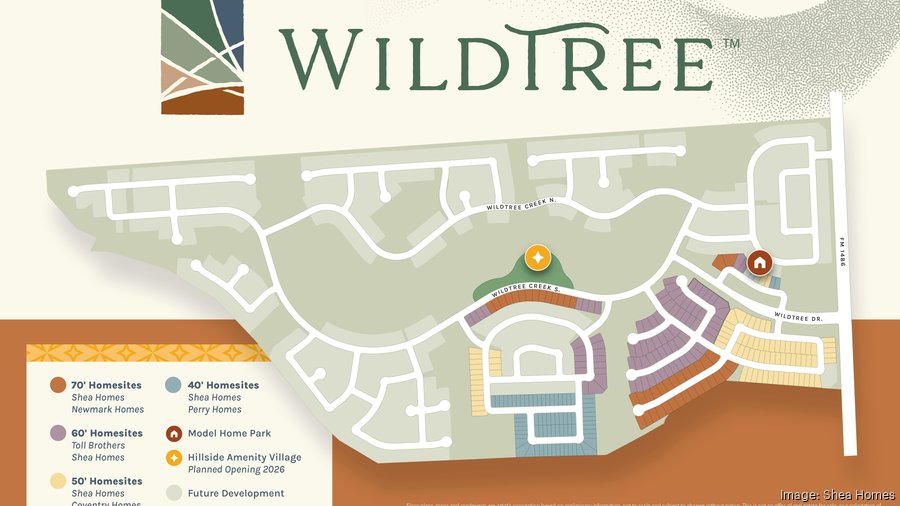Shea Homes announces Wildtree community near Aggie Expressway - Houston Business Journal