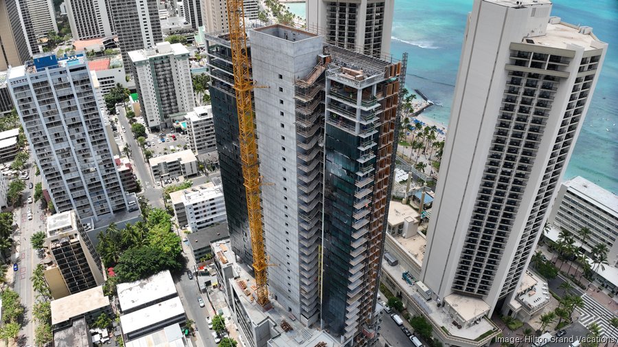 Hilton Grand Vacations' Ka Haku tower tops off in Waikiki - Pacific ...