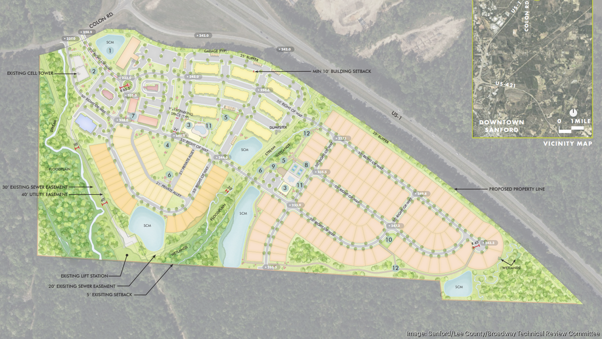 Developer revises major mixed-use development in Sanford NC - Triangle ...