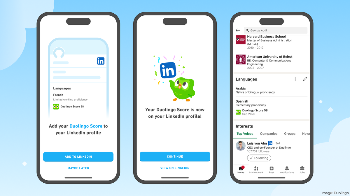 Duolingo users will be able to embed scores on LinkedIn profiles - Pittsburgh Business Times