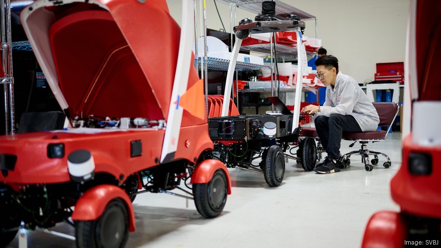 DoorDash unveils Dot robot, manufactured in Fremont - Silicon Valley ...