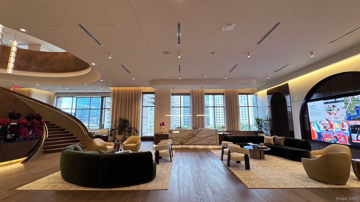 CBRE's renovated Uptown Dallas office sports hospitality feel - Dallas ...