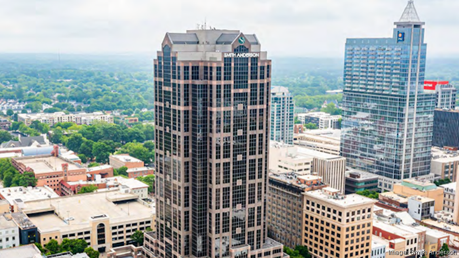 Law firm Smith Anderson adds signage atop Raleigh tower - Triangle ...