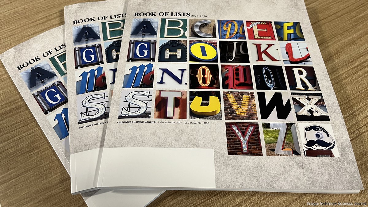 Baltimore Business Journal unveils 2026 Book of Lists - Baltimore ...