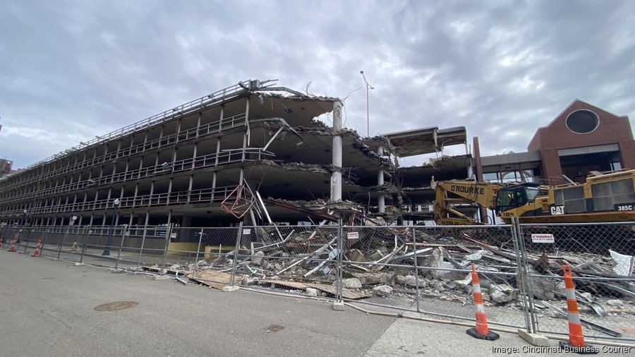 Cincinnati demolishes 680-space garage near convention center ...