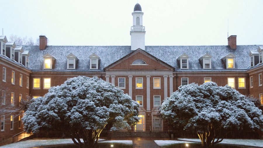 Davidson College snow