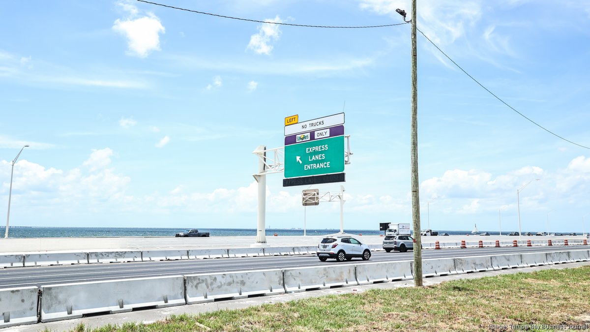 Howard Frankland Bridge express lanes open - Tampa Bay Business Journal