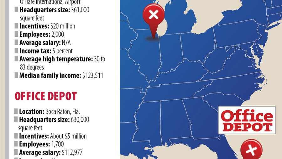 Map Of Locations And Office Depot Officemax OfficeMax / Office Depot,