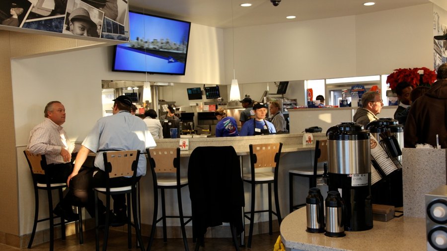 white castle counter