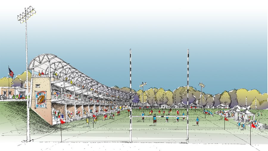 Rugby center rendering 3