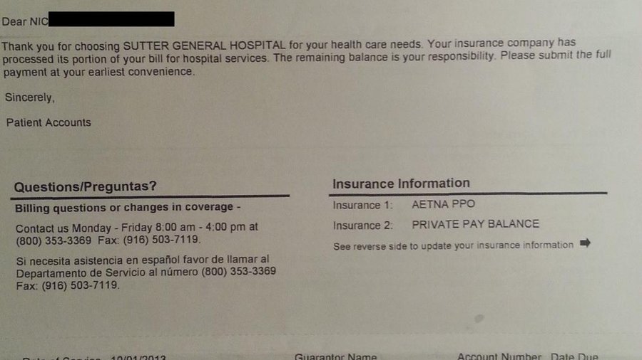 Appendectomy bill from Sutter Health goes viral after Reddit post ...
