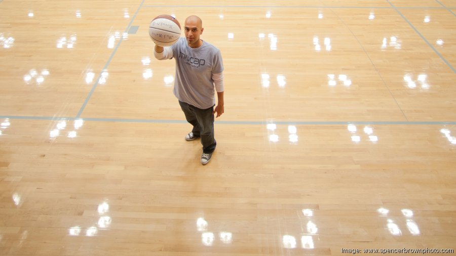 Arian Forouhar, CEO of Mocap Analytics, takes a shot as data about his ...