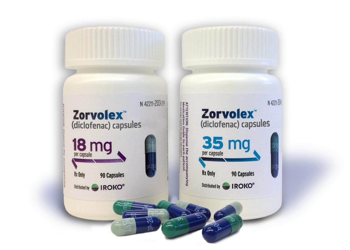 Iroko Pharmaceuticals launches Zorvolex, a new low-dose pain medication ...