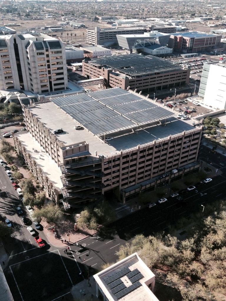 Phoenix debuts new solar arrays on city garages (Video) - Phoenix ...