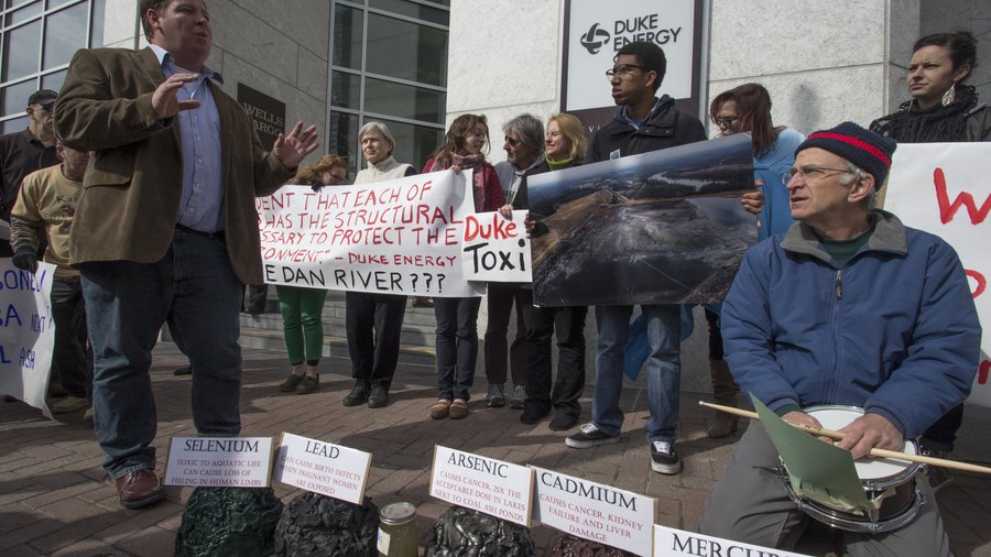 Coal spill sparks protest outside Duke Energy’s HQ in Charlotte ...