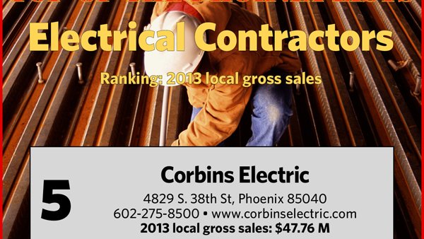 Phoenix's Top 5 electrical contractors for 2014 - Phoenix Business Journal