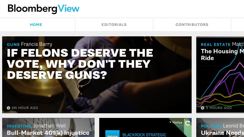 Bloomberg View steps out with a new look, new URL - New York Business ...