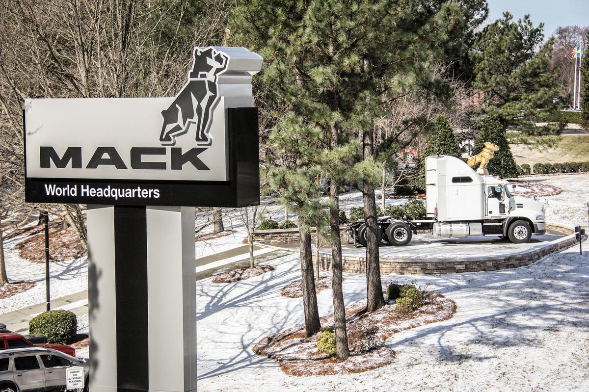 Mack Trucks unveils updated bulldog logo on signs - Triad Business Journal