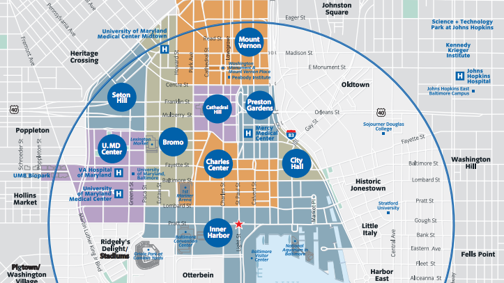 Downtown Partnership wants to divide 'downtown Baltimore' into 9 ...