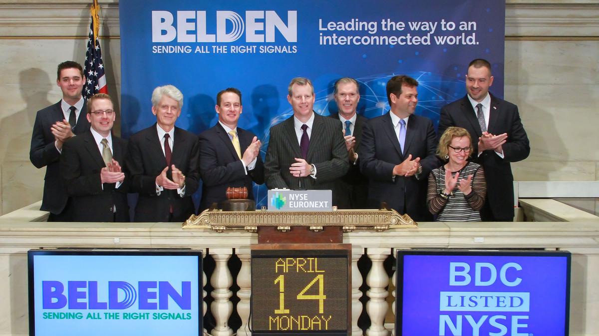 Belden CEO Stroup rings in NYSE - St. Louis Business Journal