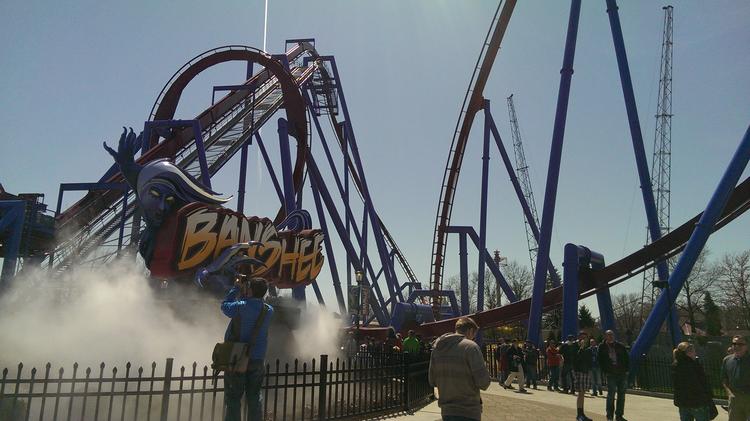 I rode Kings Island's new Banshee roller coaster and made a stupid face ...