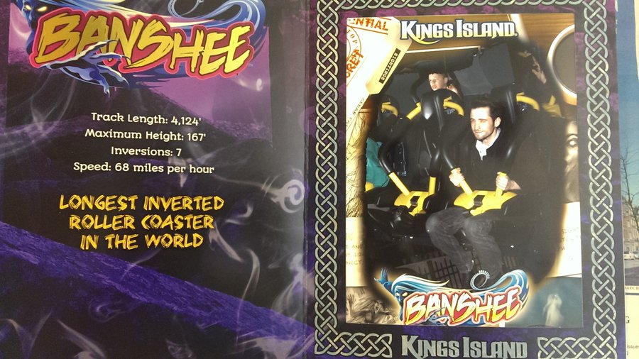 I rode Kings Island's new Banshee roller coaster and made a stupid face ...