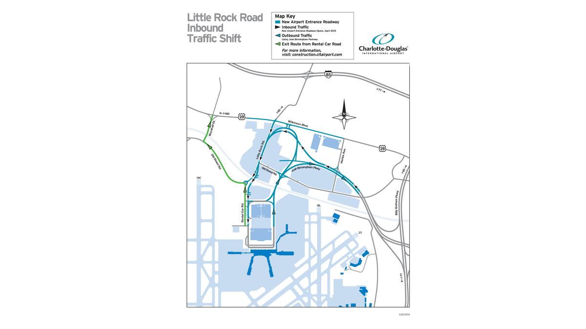 CLT airport's new access road to open this week (Video) - Charlotte ...