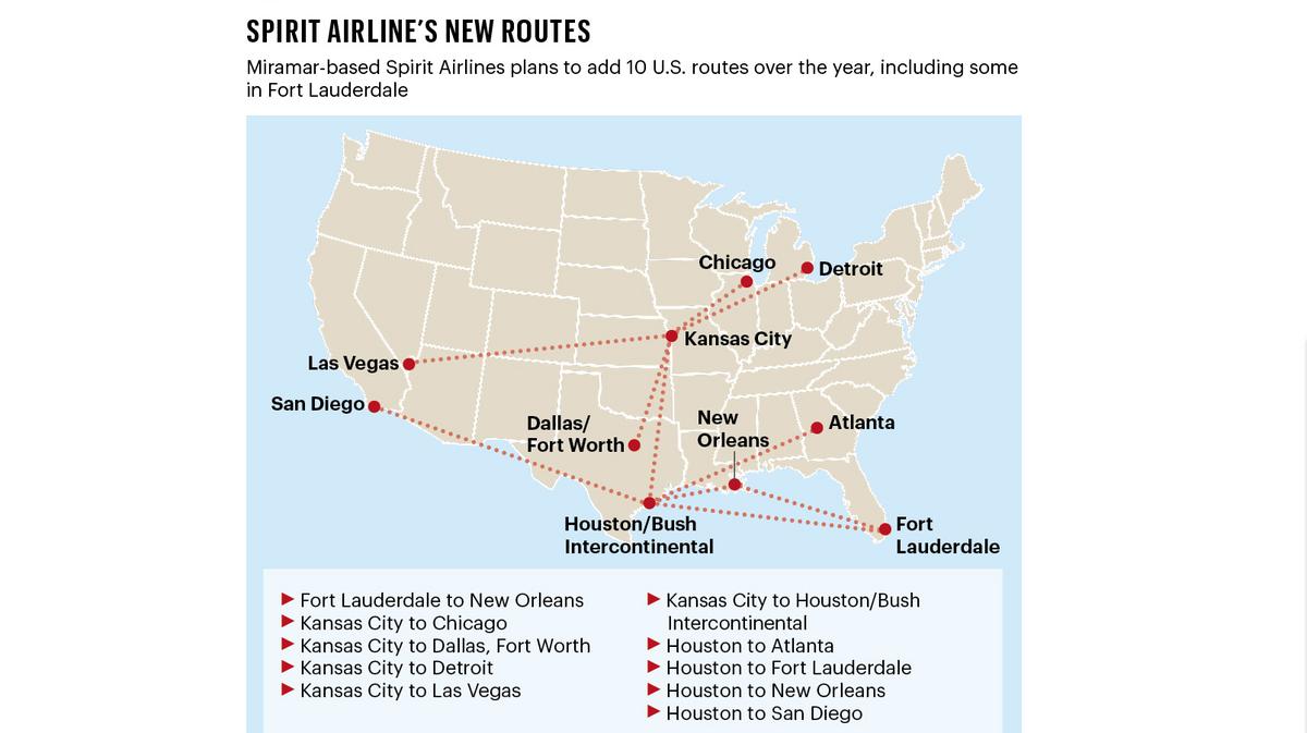 Economic Development: Spirit Airline's new routes - South Florida ...
