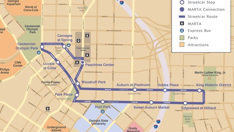 Streetcars roll downtown during day as driver training begins - Atlanta ...
