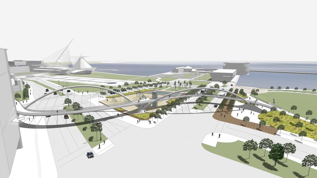 Elaborate lakefront pedestrian bridge best in show - Milwaukee Business ...
