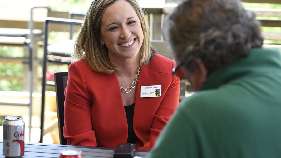 Bill Husted talks with Shannon Block, Denver Zoo